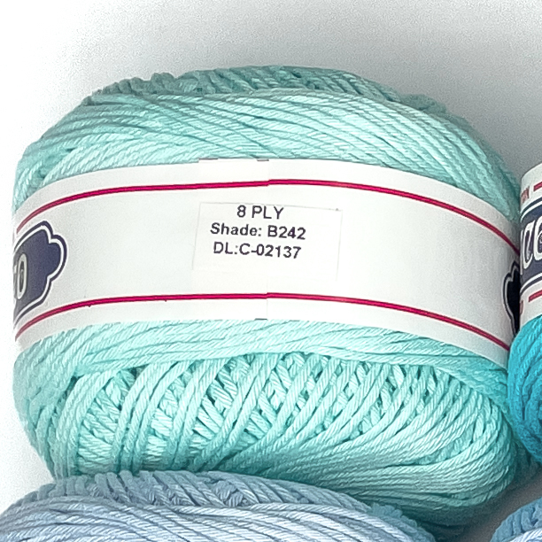 8ply Monaco Mercerized Crochet Cotton Thread Yarn 160m (100g) | Shopee ...