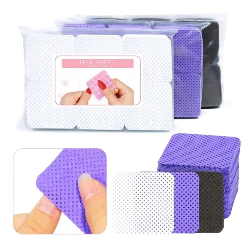 Lint Free Hard Pink Nail Pad Wipe 180pcs / 300pcs /360pcs per box ...