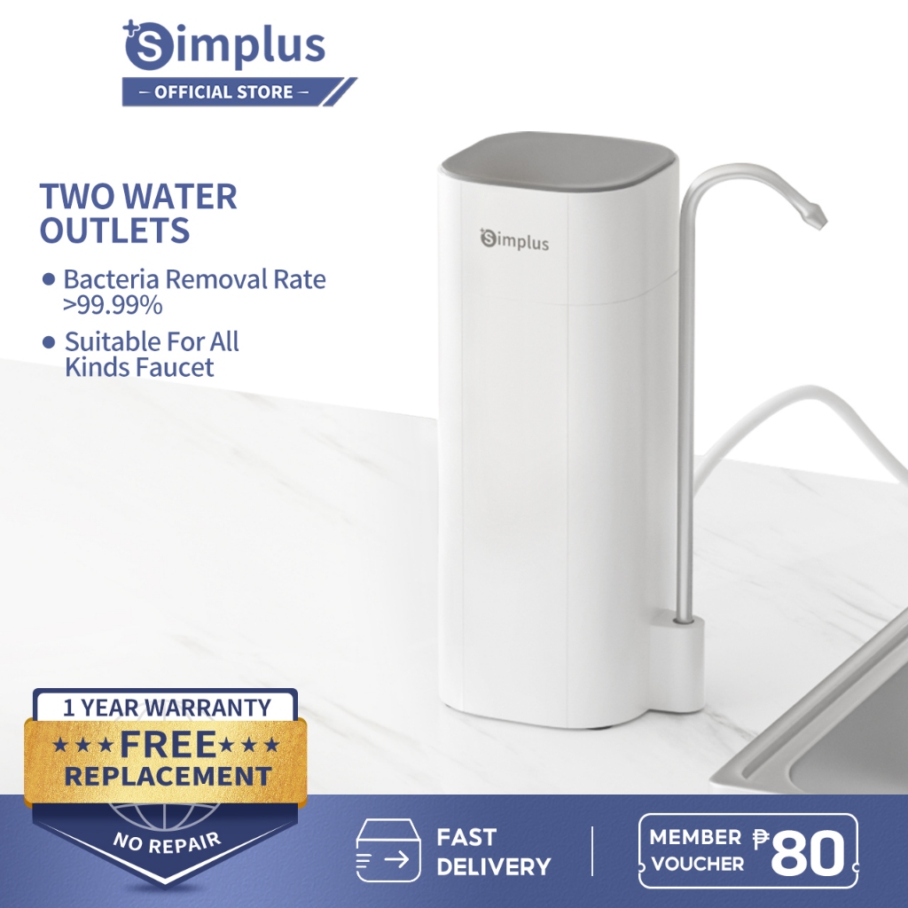 Simplus Countertop Water Filter 3-Stage Water Filtration System SUF ...