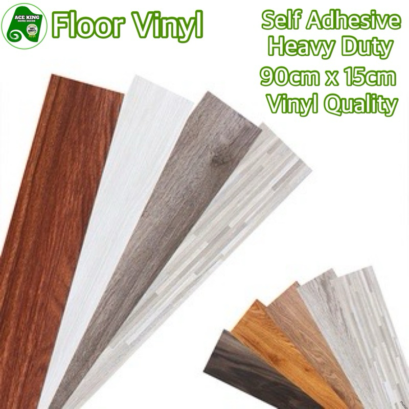 PVC Vinyl Floor Sticker Waterproof Self Adhesive Vinyl 90 cm by 15 cm ...