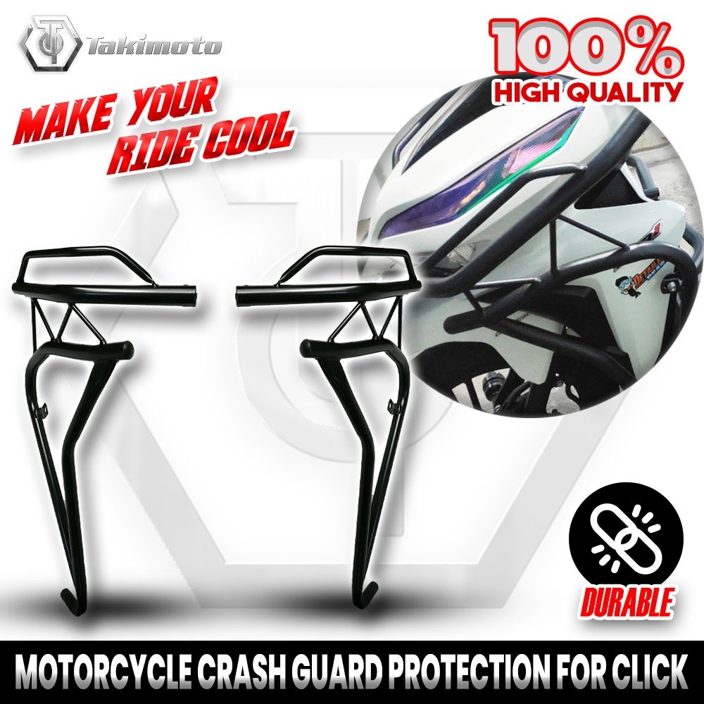 TAKIMOTO MOTORCYCLE CRASH GUARD PROTECTION FOR CLICK V2 AND V3 | Shopee ...
