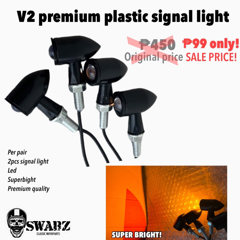 V2 Premium Plastic Signal Light for motorcycle By Swabz | Shopee ...