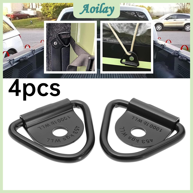 4pcs Cargo Tie-down Anchors Heavy Duty V Ring Hook Cargo Fixing Ring ...