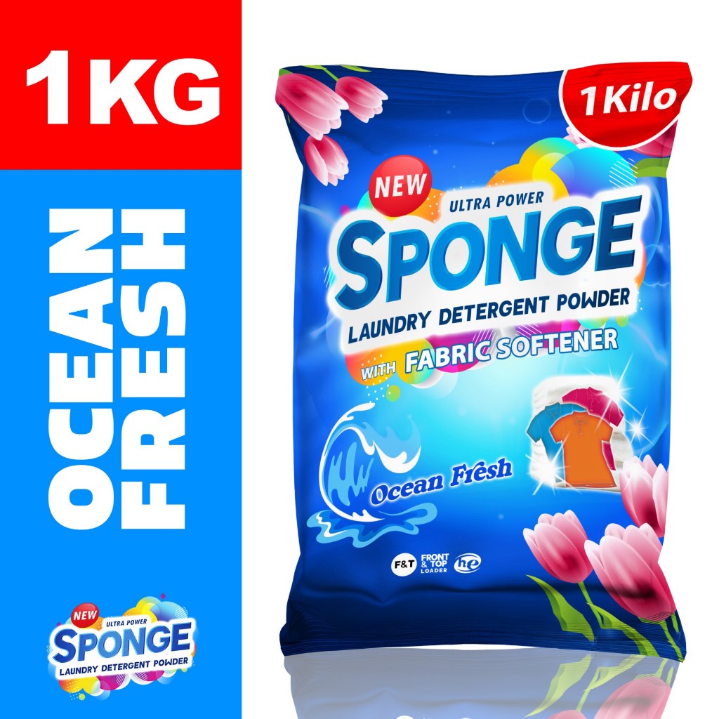 SPONGE Ultra Power Detergent Powder - Ocean Fresh Blue - 1 Kilogram by ...