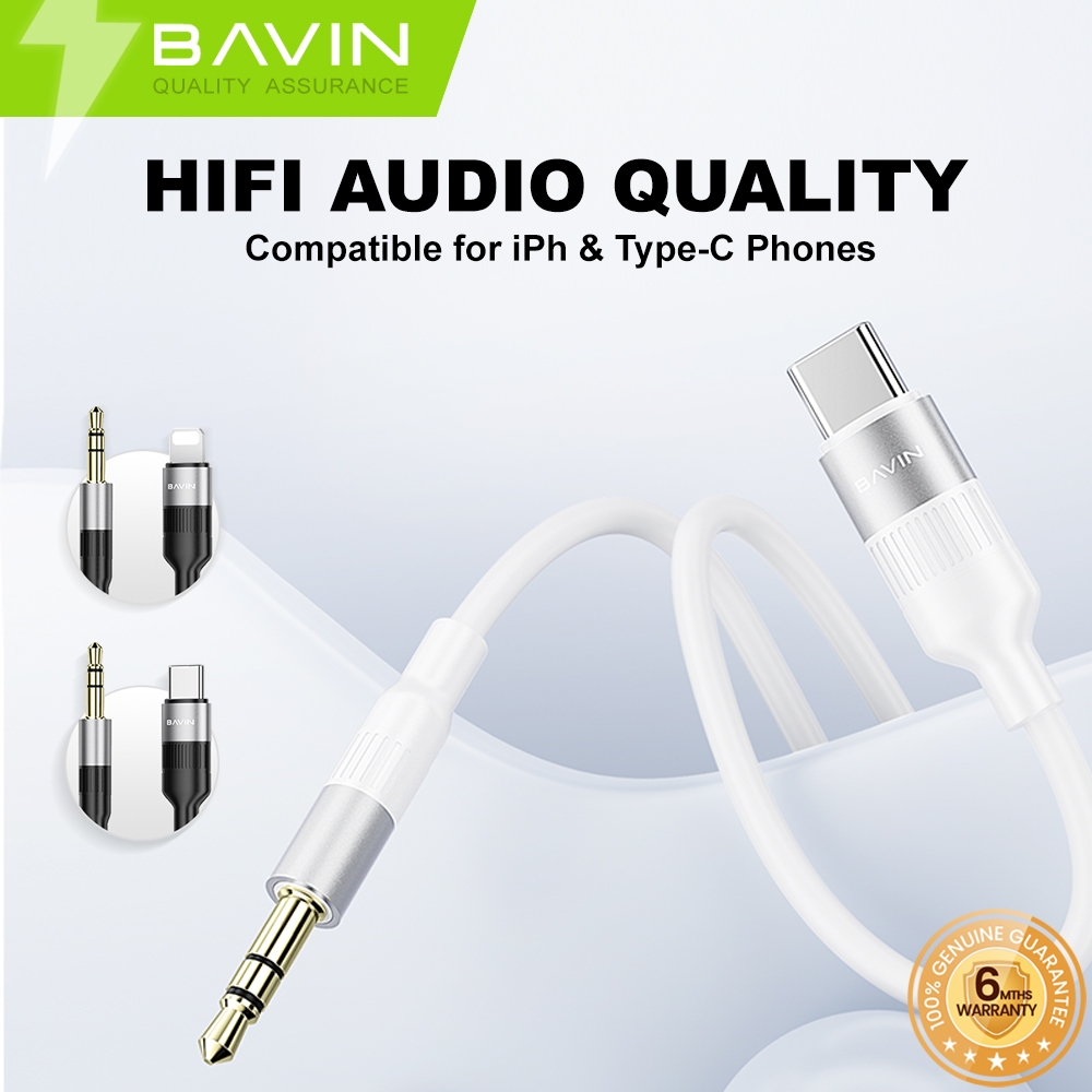 BAVIN AUX52 3.5mm Hi-Fi Audio Jack AUX Cable Stereo Sounds Mic Audio ...