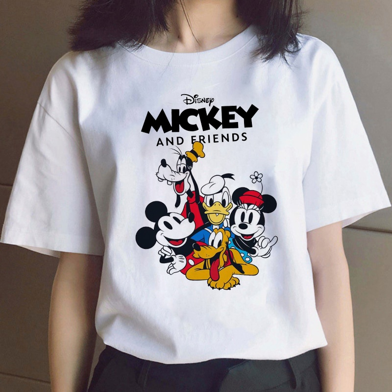 Oversize Tshirts for Women Short Sleeve Summer T Shirt Cotton Mick-ey ...