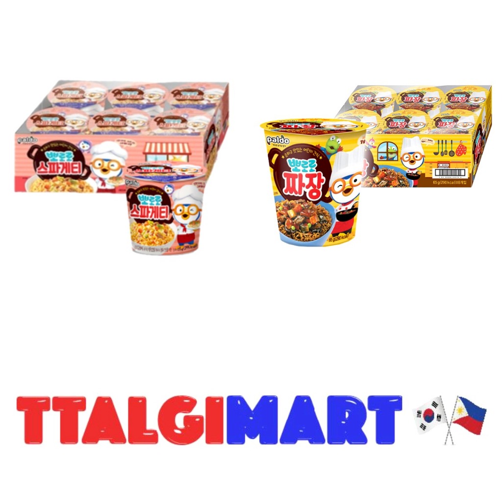 PALDO PORORO SPAGHETTI AND JJAJANG SMALL CUP 65G 1BOX*6PCS | Shopee Philippines