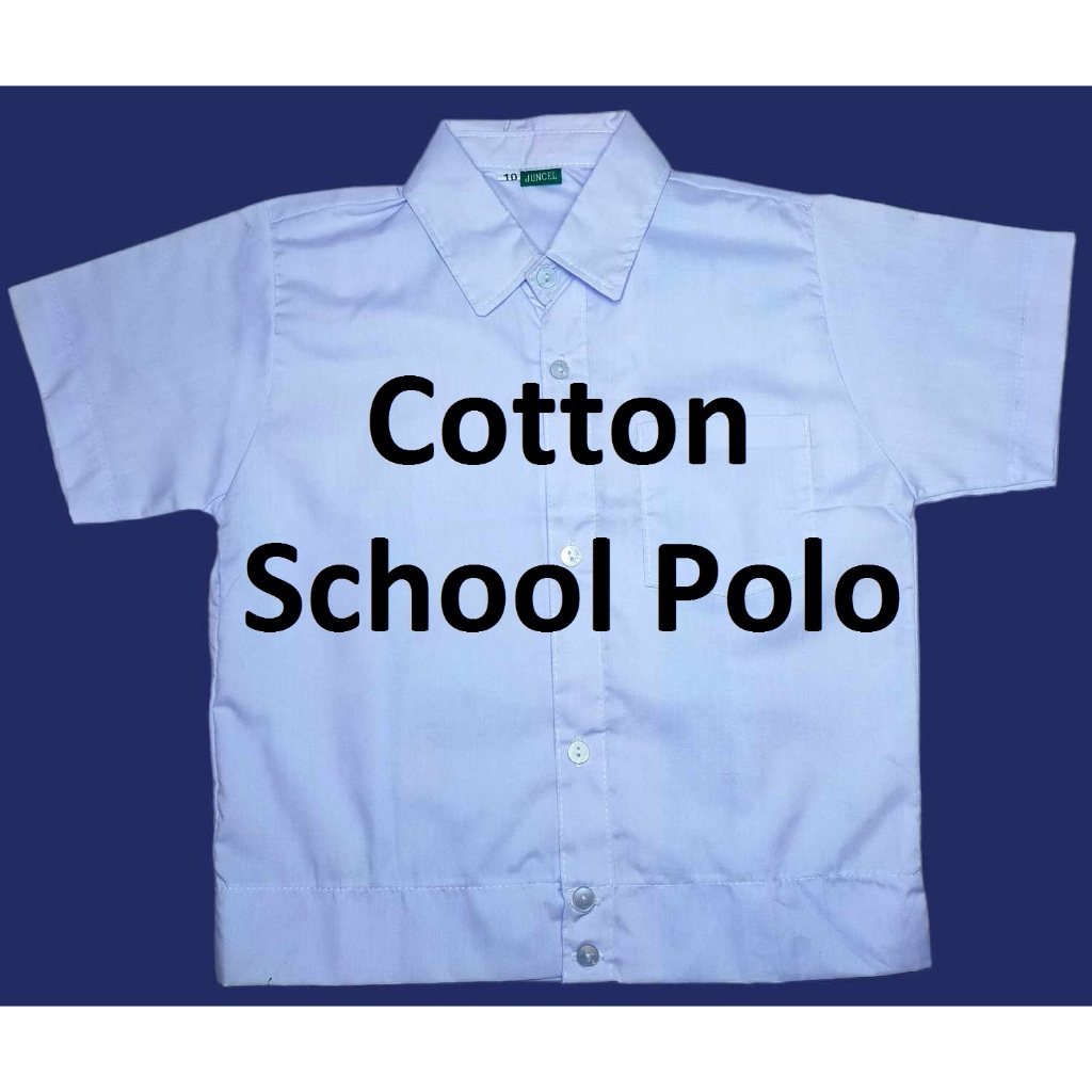 School Uniform for boys Cotton (Puting puti at malamig sa katawan ...