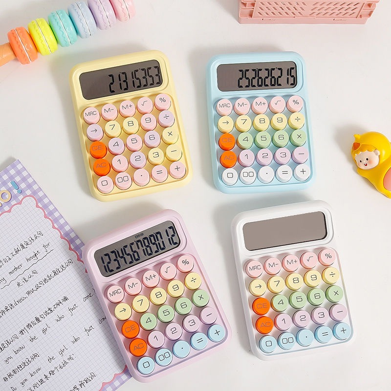 Mix Cute Colorful Basic Calculator Large Display and Button 1pc (Random ...