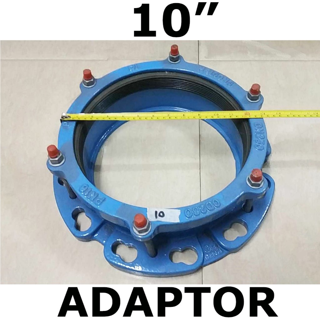 CAST IRON MECHANICAL FLANGE ADAPTOR 10" BLUE COLOR FOR WATER DISTRICT