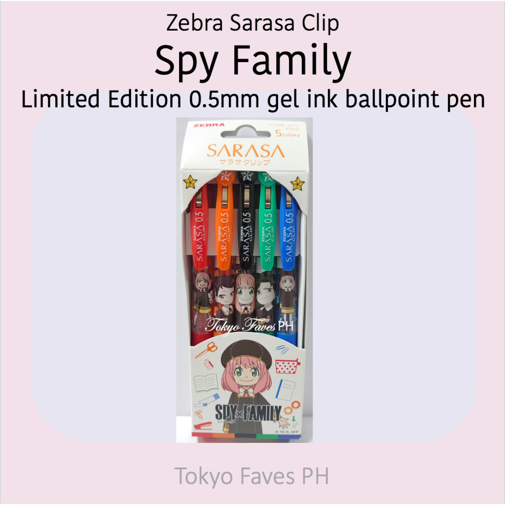 Zebra Sarasa Clip Spy Family Limited Edition 0.5mm gel ink ballpen collaboration set | Shopee ...