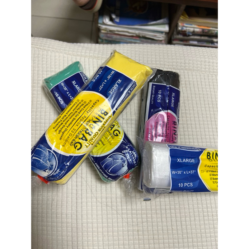 Garbage Trash Bin Bag Colored XL 30x37" Calypso .0004 roll binbag kite ...