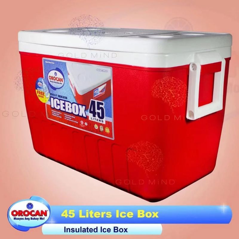 Orocan IceBox Cooler Chest Insulated 45L w/ Free Ice Scoop | Shopee ...