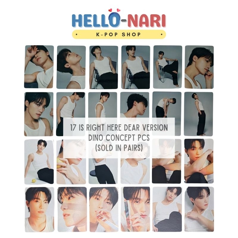[DINO] SEVENTEEN 17 IS RIGHT HERE Dear Version Concept Photocards (Sold in pairs) | Shopee ...