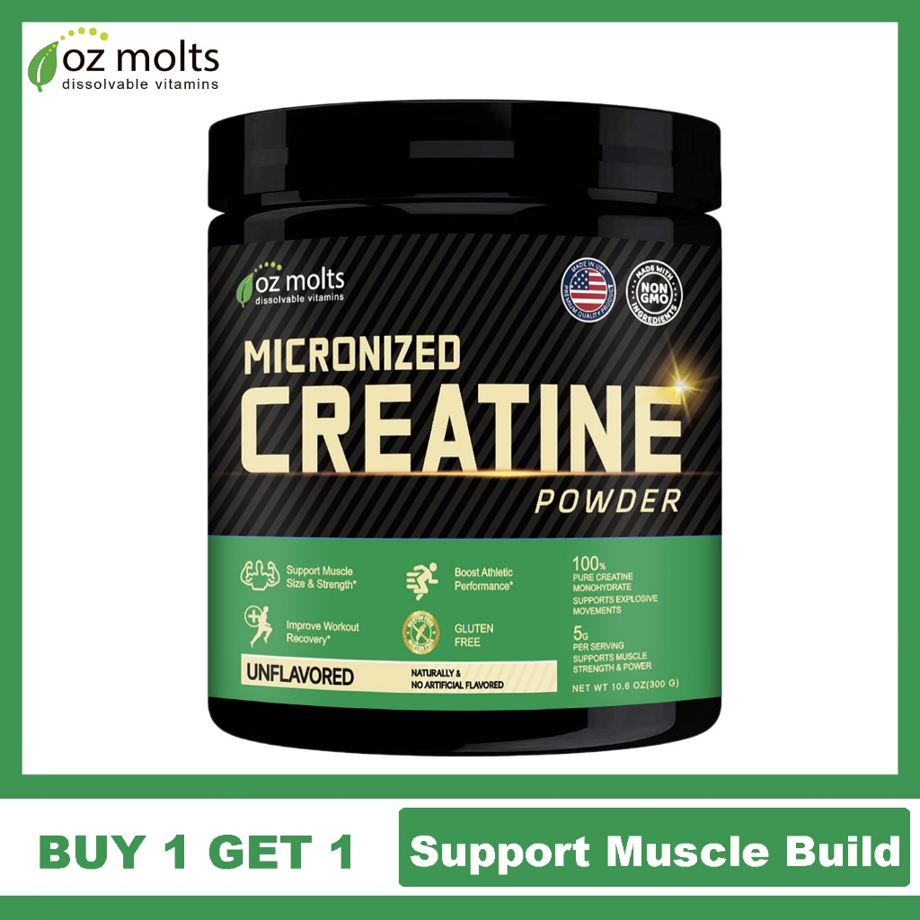 Ozmolts Creatine Monohydrate Powder Workout Drink Muscle Building ...
