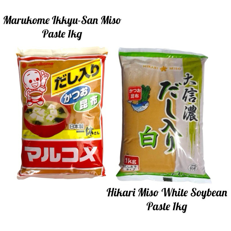 CMH Marukome Ikkyu-san Miso Paste & Hikari Miso Soybean Paste 1kg ...