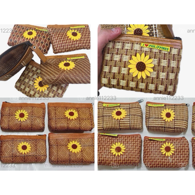 12PCS/Sunflower Banig Wallet Coin Purse Local Made^_^ | Shopee Philippines