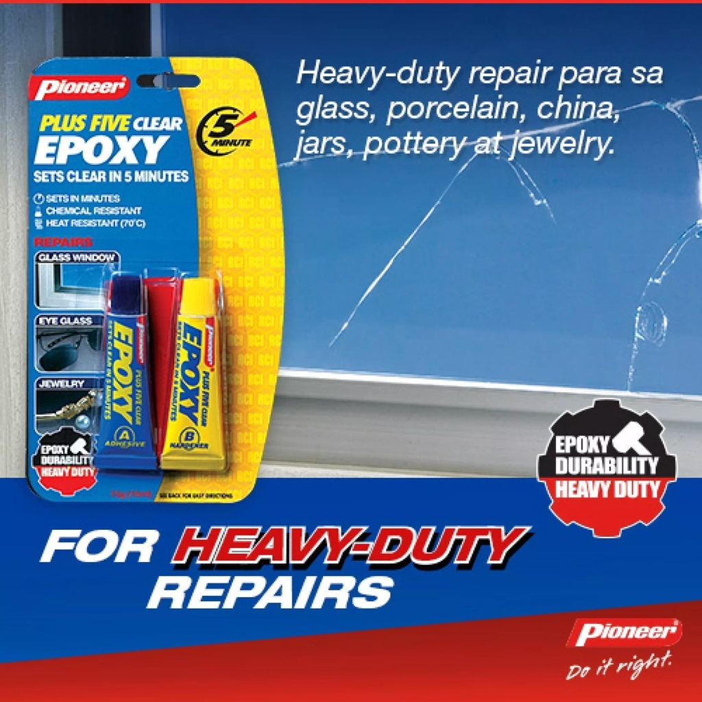 Pioneer Plus Five Clear Epoxy Set A & B 15ml Durasteel Epoxy Set 15g ...