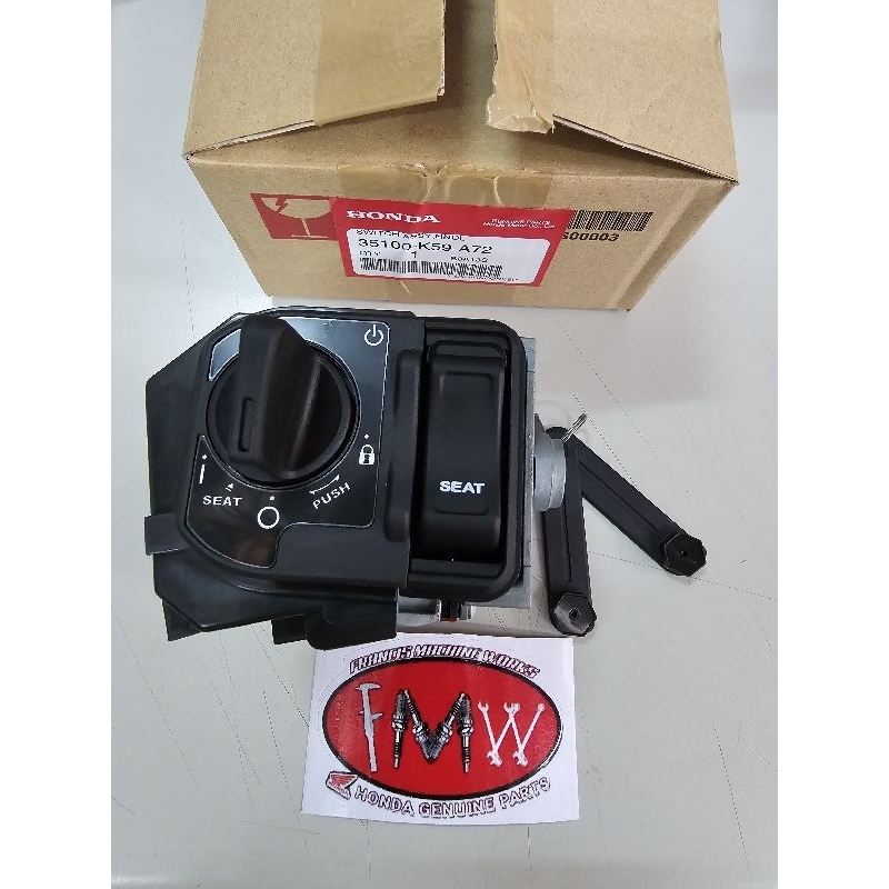 Handle Lock Switch Assy for Honda Click150 v2 (ignition switch Keyless ...