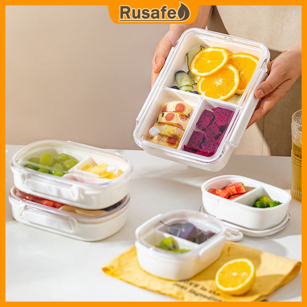 350/490 ML Lunch Box Removable Compartments Bento Lunch Box Keep Fresh ...