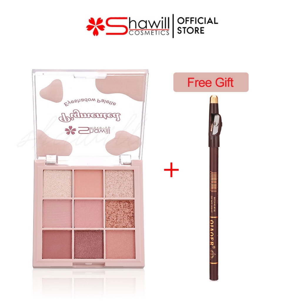 Shawill 9 Colors Eyeshadow Palette High Pigment Make Up Eyeshadow ...