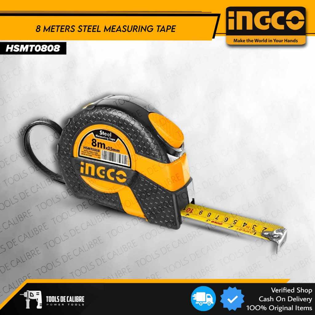 INGCO Steel Measuring Tape 8mx25mm HSMT0808 | Shopee Philippines