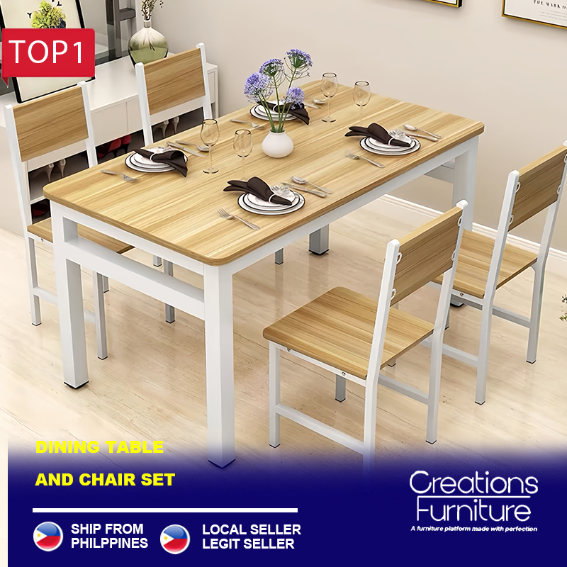 [Factory outlet] Furniture Dining Table Set With 4 Chairs For ...
