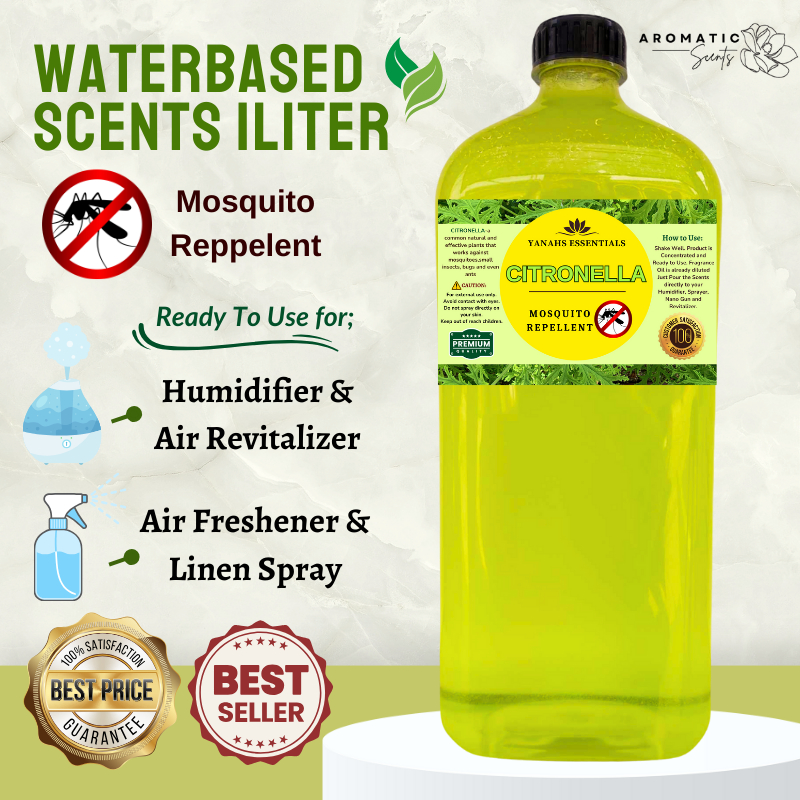 Aromatic CITRONELLA 1L Mosquito Repellents Disinfectants Water based ...