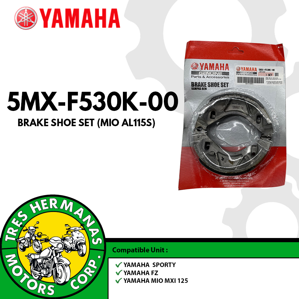 BRAKE SHOE SET for YAMAHA MOTORCYCLE: MIO (5MX-F530K-00-00) | Shopee ...