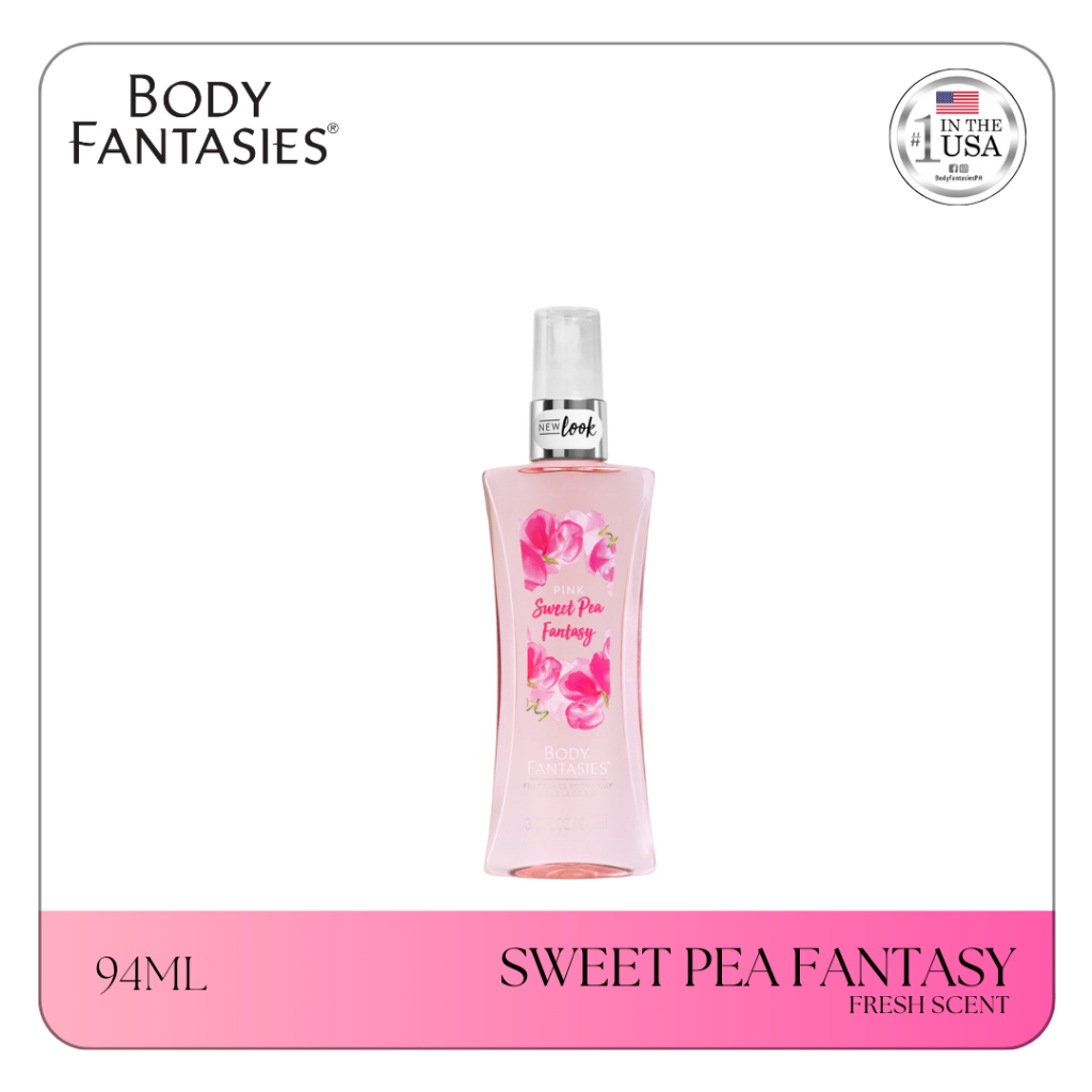 Body Fantasies Signature Pink Sweet Pea Body Mist 94ml | Shopee Philippines