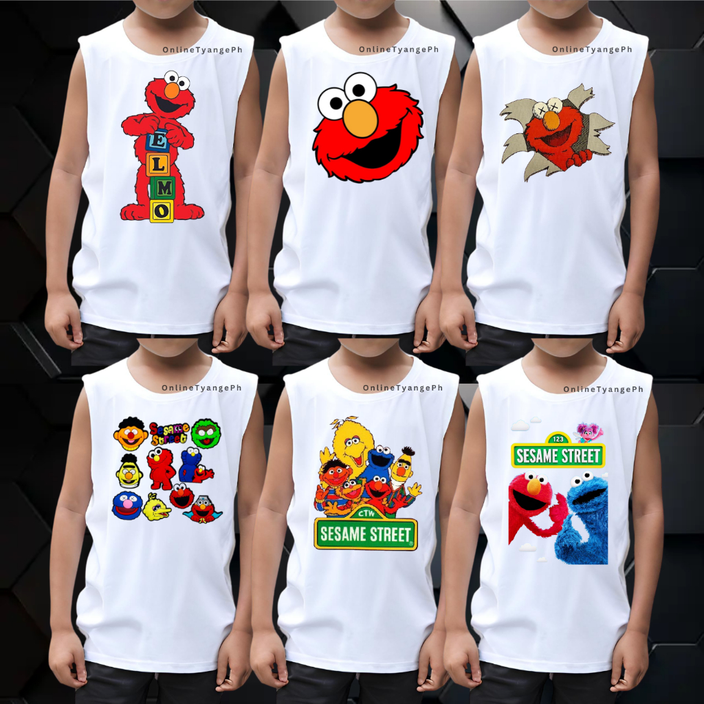 OnlineTyangePh Muscle White sando for kid boy ELMO sando for boys kids ...