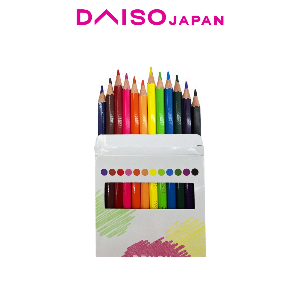 Daiso Colored Pencils (12 colors) | Shopee Philippines