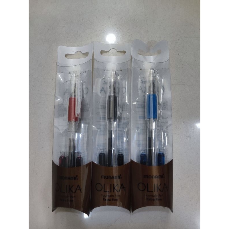 Monami Olika fountain pen extra fine with 2 cartridge | Shopee Philippines