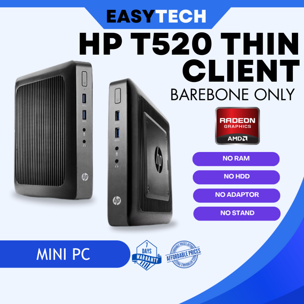 EASYTECH | HP Thin Client Desktop CPU NO RAM, NO HDD, NO AC ADAPTOR ...