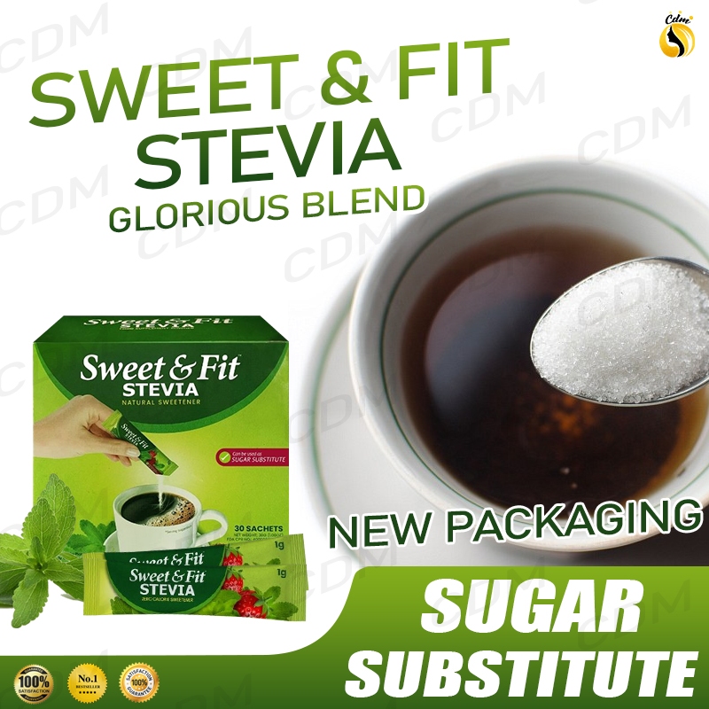 Glorious Blend Sweet & Fit Stevia ( 30 Sachets ) Natural Sweetener ...
