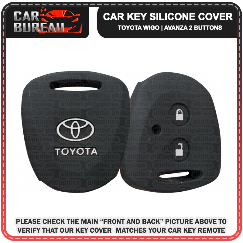 Toyota Wigo Silicone Car Key Cover Case | Remote Key Cover | S-52B ...