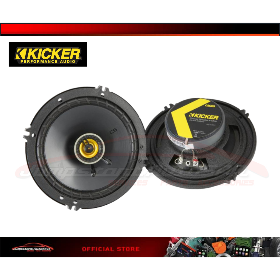 Kicker 46CSC654 6.5" 100 Watts RMS Coaxial Speaker | Shopee Philippines