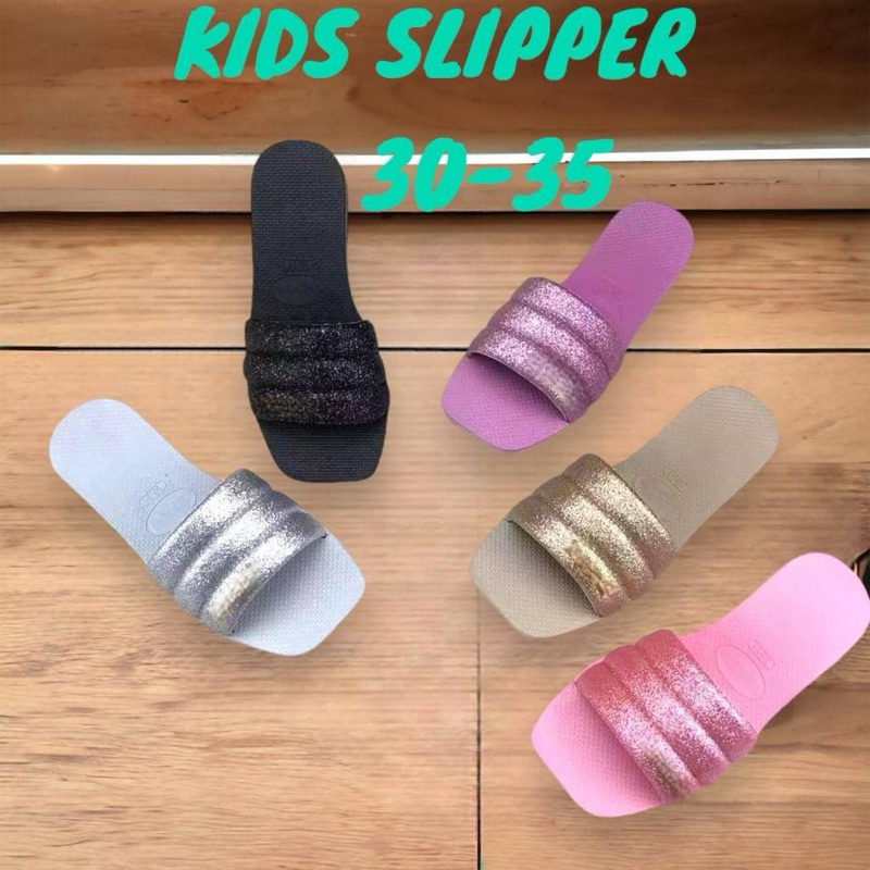 Girls Slippers Sandals for girls kids shoes glitter strap sandals ...
