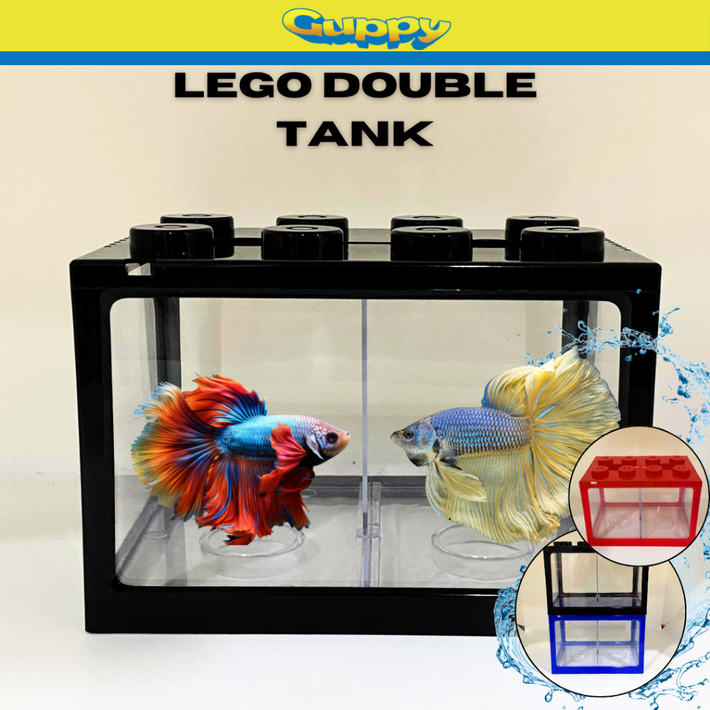 Big Double Lego Betta Tank Acrylic Betta Fish Fighting Fish Aquarium | Shopee Philippines