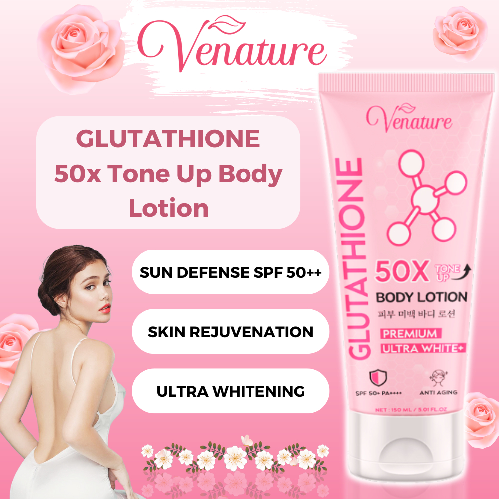 Glutathione 50x Tone Up Body Lotion Venature Sun Defense SPF 50 ...