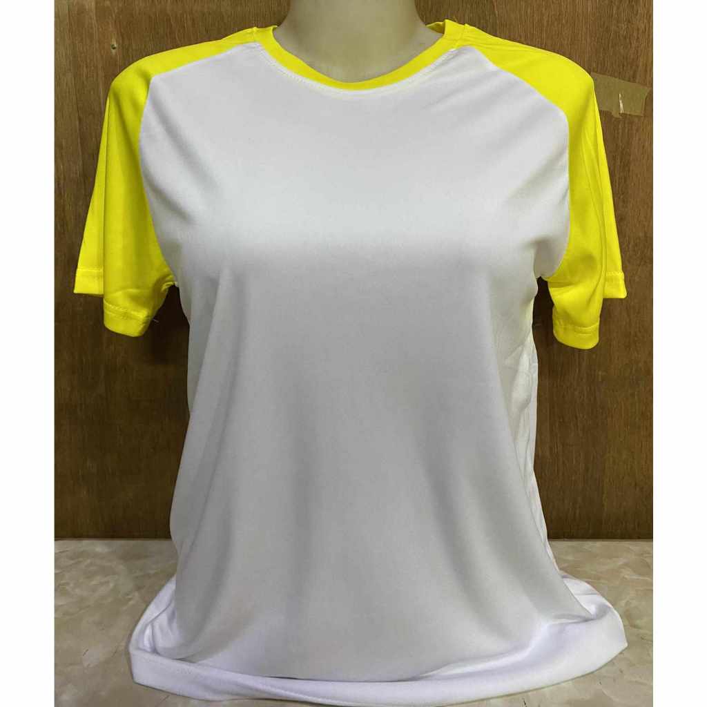 ACTIVE RAGLAN YELLOW T-SHIRT ROUND NECK PLAIN UNISEX | Shopee Philippines