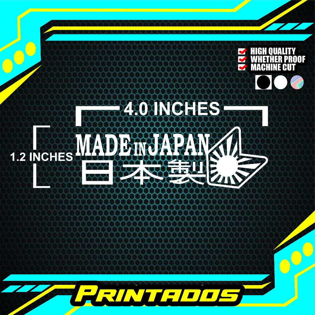 ORIGINAL JDM MADE IN JAPAN decal sticker cutout for car , motorcycle ...
