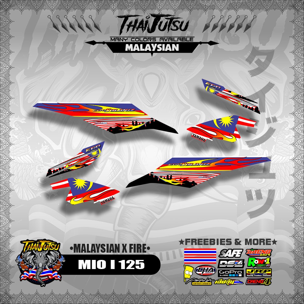 MIO I 125 DECALS ( MALAYSIAN X FIRE )【ThaijutsuStickers】 | Shopee ...