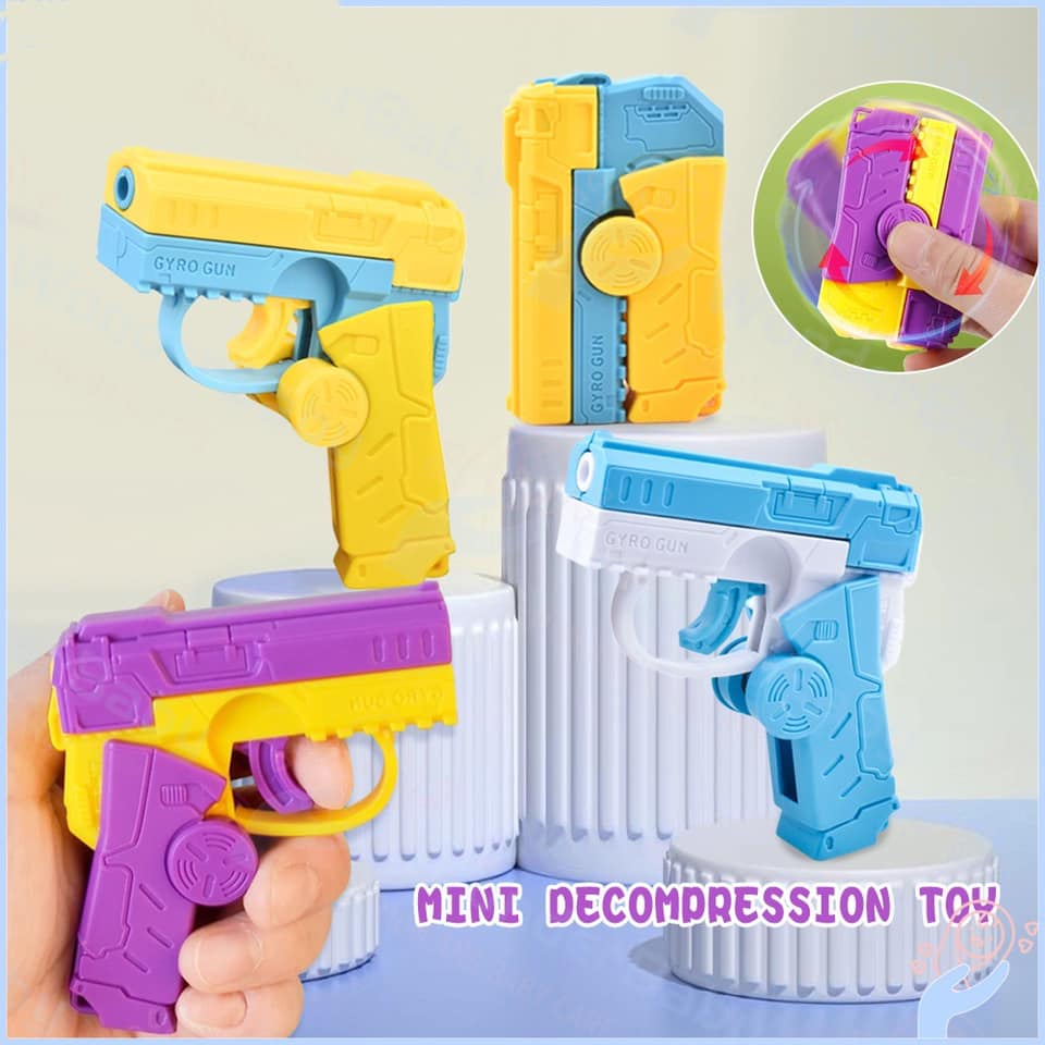 Mini decompression rotating rebound toy Gu.n two-in-one fidget spinner ...