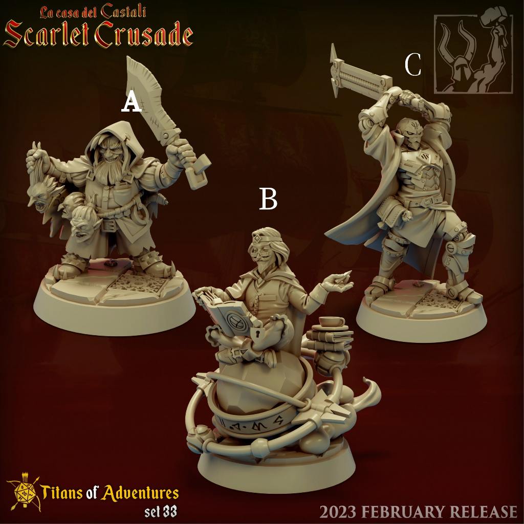 Titans Of Adventure Set 33 - Dwarf, Golem and Human DND TTRPG Tabletop ...