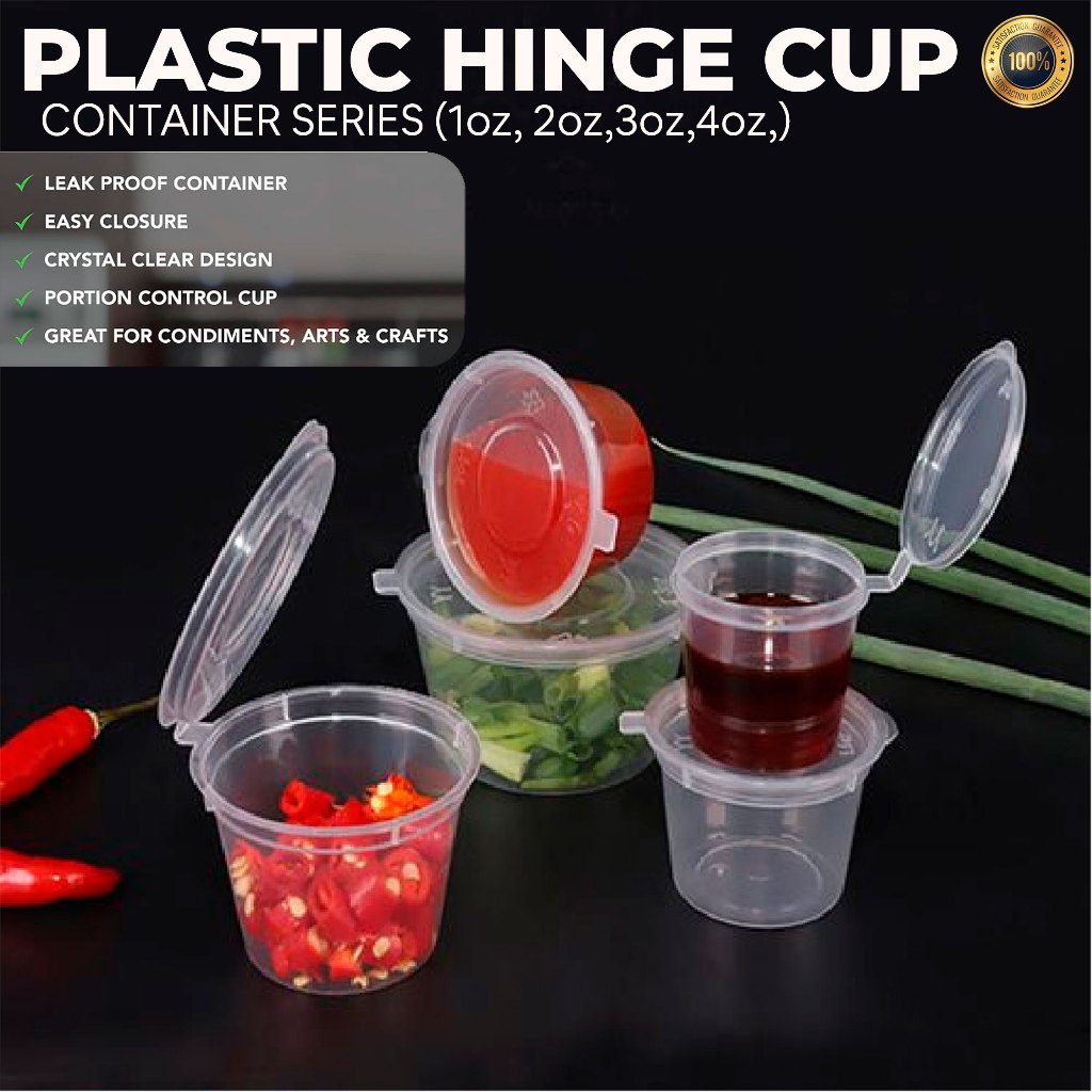 Ryomise_Hinged Cup Sauce Cup disposable Take Out Container 20pcs ...