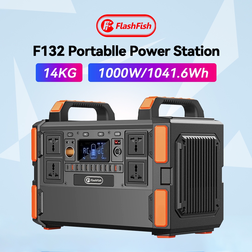 FlashFish F132 Power Station 1048Wh/1000W Solar Generator LiFePo4 Power Generator | Shopee ...