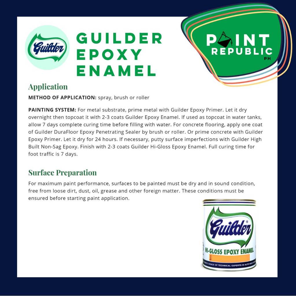 Guilder Epoxy Enamel Colors - Hi Gloss Epoxy Enamel Paint with Catalyst ...
