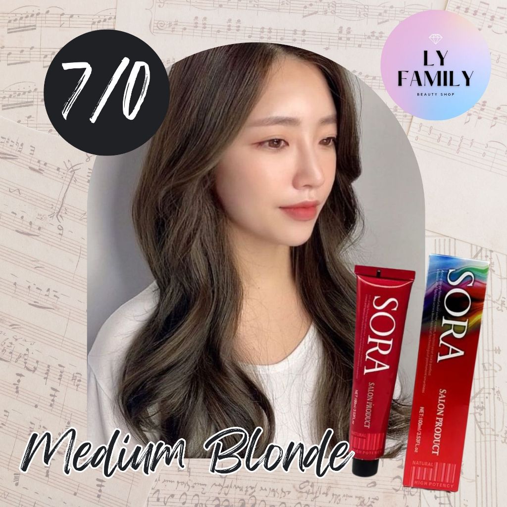 Medium Blond 7/0 Sora Hair Dye Color | Shopee Philippines