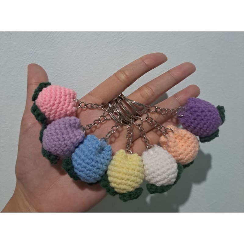 Mini Crochet Tulip (keychain) | Shopee Philippines